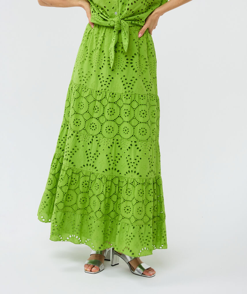Skirt kiwi green chiffly Esqualo | Gratis verzending | Siga